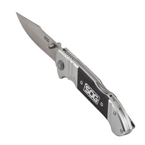 SOG FF3002-CP Hunting Folding Knives, Silver and Black