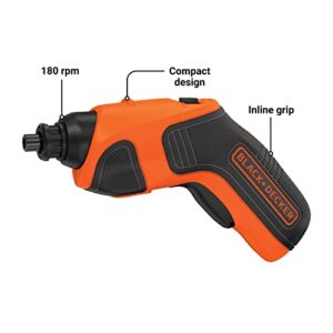 BLACK+DECKER 4V MAX* Cordless screwdriver (BDCS20C)