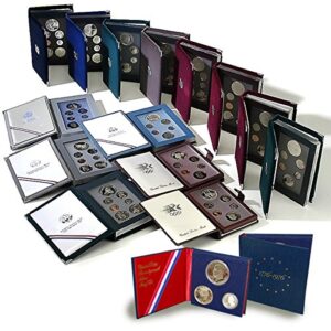 1983-1997 first 14 years prestige proof sets complete set plus 1976 silver clad 3-piece set