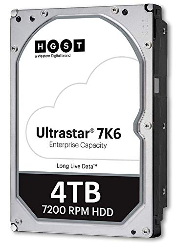 HGST Ultrastar 7K6000 4TB 7200 RPM 512e SAS 12Gb/s 128MB Cache 3.5-Inch Enterprise Internal Hard Disk Drive - HUS726040AL5210 (0F22795)