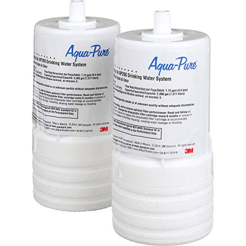 Aqua-Pure Under Sink Replacement Water Filter Cartridge AP217, Full Flow, white, 2