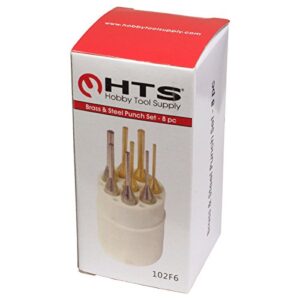 HTS 102F6 8 Pc Brass & Steel Pin Punch Set