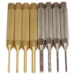 HTS 102F6 8 Pc Brass & Steel Pin Punch Set