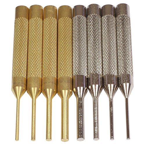 HTS 102F6 8 Pc Brass & Steel Pin Punch Set