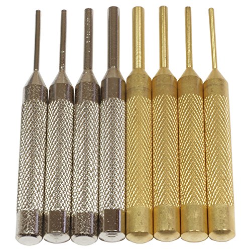 HTS 102F6 8 Pc Brass & Steel Pin Punch Set