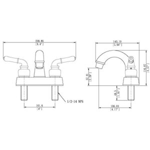 RV Mobile Home Bathroom Sink Faucet, Oil Rubbed Bronze