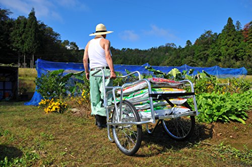 Living Out Folding Aluminum Rear Car, Compact Type, Folding Rear Car, Compact, Easy Storage, Agricultural Work, No Puncture Tires, Load Capacity 176.4 lbs (80 kg), Container Box