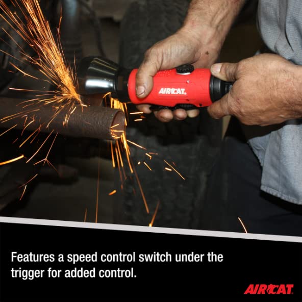 AIRCAT Pneumatic Tools 6520: .5 HP 3-Inch Composite Reversible Cut-off Tool 18,000 RPM Free Speed