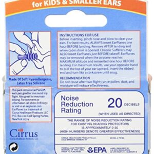 Original Children's EarPlanes by Cirrus Healthcare Ear Plugs Airplane Travel Ear Protection 3 Pair Bonus Value Pack