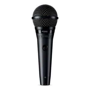 shure pga58 dynamic microphone - handheld mic for vocals with cardioid pick-up pattern, discrete on/off switch, stand adapter and zipper pouch (pga58-xlr)