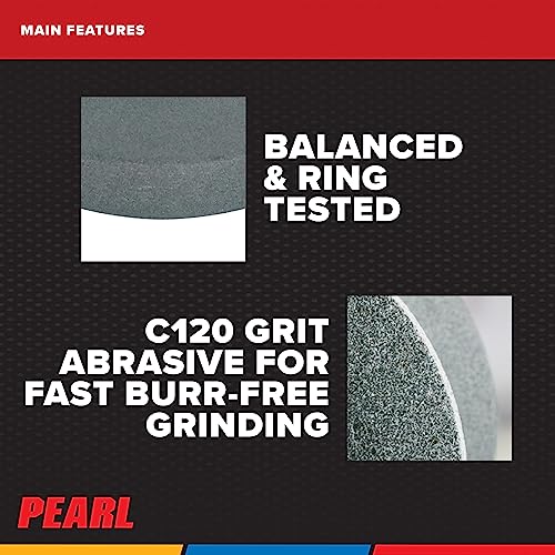 Pearl Abrasive BG610120 Green Silicon Carbide Bench Grinding Wheel with C120 Grit