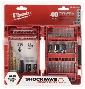 milwaukee electric tool 48-32-4006 shockwave bit set (40 piece)