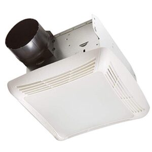 Nutone 763 Ventilation Fan with Light 120 Volt AC 50 CFM at 0.1 Inch Static Pressure 39 CFM at 0.25 Inch Static Pressure White Broan