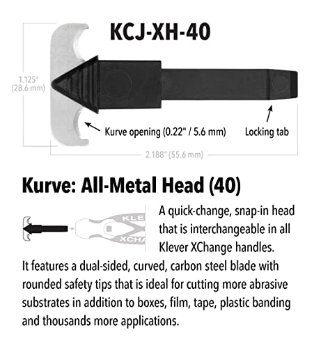 Klever Kurve 10 Pack - Klever X Change Replacement Heads - Safety Cutter