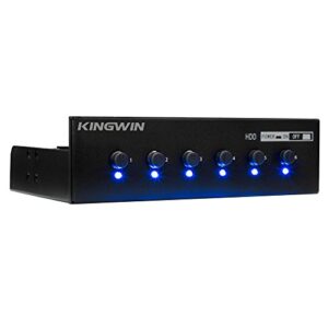 kingwin hard drive power switch module for 2.5 inch/3.5 inch sata hdd/ssd. optimized for ssd, power on or off hdds as wish, controls up to six hdds, and provide longevity to your hard drives