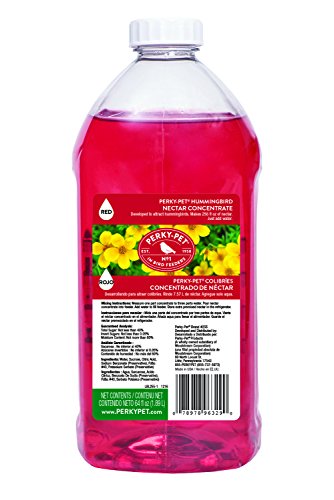 Perky-Pet 255 Hummingbird Nectar 64 Oz Liquid Concentrate - Makes 256 Oz of Hummingbird Nectar