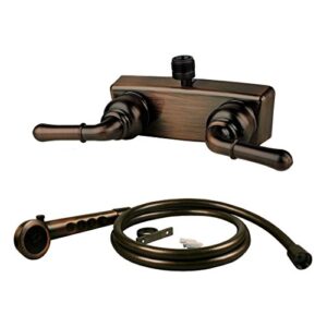 howplum rv/mobile travel home shower valve with hand-held shower set, oil rubbed bronze