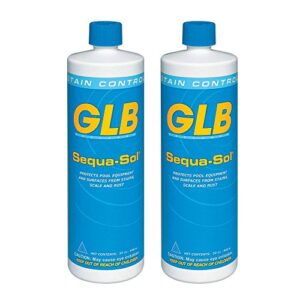 glb 71016a-02 sequa-sol sequestering agent pool stain preventer, 1-quart, 2-pack