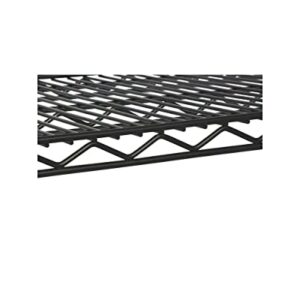 Omega 18" Deep x 36" Wide x 60" High 5 Tier Black Wire Shelf Truck with 1200 lb Capacity