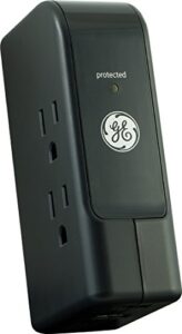 ge 13456 travel surge, 3 outlet, 350j, 2 usb ports (2.4a),  foldable prongs