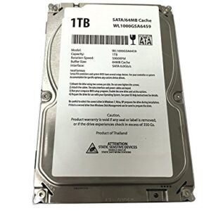 White Label WL 1TB 64MB Cache 5900RPM SATA III (6.0Gb/s) (Quiet & Heavy Duty) Internal Desktop 3.5" Hard Drive (PC,CCTV DVR) - w/ 1 Year Warranty