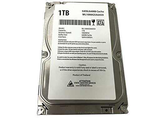 White Label WL 1TB 64MB Cache 5900RPM SATA III (6.0Gb/s) (Quiet & Heavy Duty) Internal Desktop 3.5" Hard Drive (PC,CCTV DVR) - w/ 1 Year Warranty