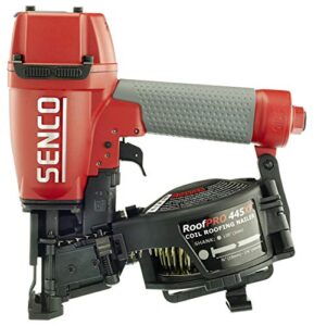 senco 8v0001n 1-3/4" 15 degree angle wire coil nailer, red/gray - 445xp