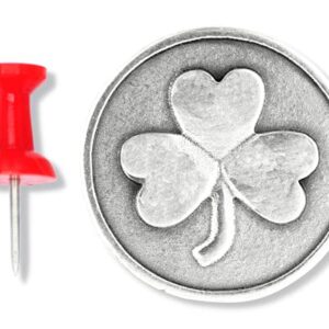 Pack of 3 - Shamrock 3 Three Leaf Clover Good Luck Pocket Token Charm Coin with Prayer for Health and Happiness, Catholic Coin St. Patrick's Day