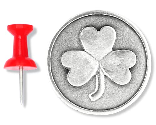 Pack of 3 - Shamrock 3 Three Leaf Clover Good Luck Pocket Token Charm Coin with Prayer for Health and Happiness, Catholic Coin St. Patrick's Day