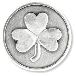 Pack of 3 - Shamrock 3 Three Leaf Clover Good Luck Pocket Token Charm Coin with Prayer for Health and Happiness, Catholic Coin St. Patrick's Day