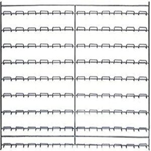 quantum storage systems quantum wlp-1836c wire louvered panel, 36' width x 18' height, chrome, 175 lbs load capacity