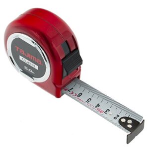 Tajima H1550MW Class 1"Hi Lock Measuring Tape, Red, 5 m x 25 mm