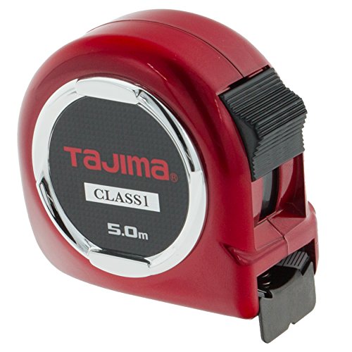 Tajima H1550MW Class 1"Hi Lock Measuring Tape, Red, 5 m x 25 mm