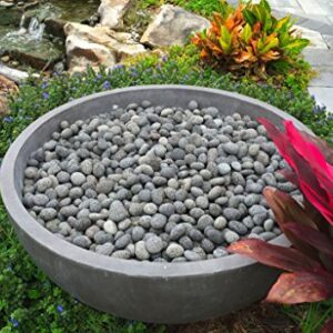 Margo Garden Products DFBLP2-20 Dragon Glass Lava Pebbles, 20 lb, Black