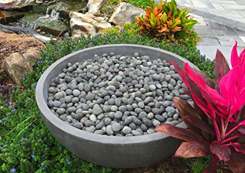 Margo Garden Products DFBLP2-20 Dragon Glass Lava Pebbles, 20 lb, Black