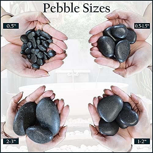 Margo Garden Products DFBLP2-20 Dragon Glass Lava Pebbles, 20 lb, Black