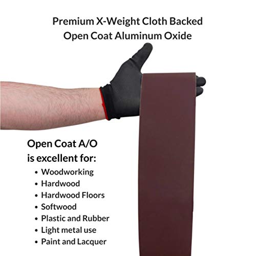 Red Label Abrasives 6 X 89 Inch 120 Grit Aluminum Oxide Multipurpose Sanding Belts, 2 Pack