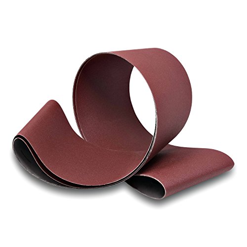 Red Label Abrasives 6 X 89 Inch 120 Grit Aluminum Oxide Multipurpose Sanding Belts, 2 Pack