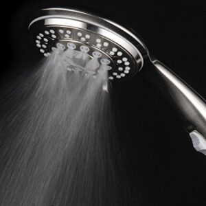 HotelSpa 9-Setting Luxury Brushed Nickel Hand Shower with Patented On/Off Pause Switch