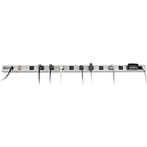 Tripp Lite 12 Outlet Power Strip with Surge Protection, 15ft. Cord, Metal, 36 in. length, (SS3612),Gray