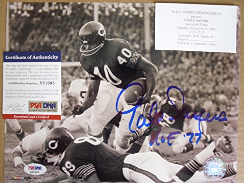 Gale Sayers Autographed Hand Signed 8x10 Photo, PSA DNA Authenticated COA