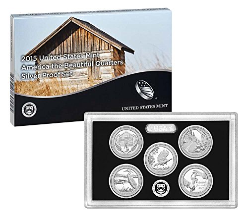 2015 America The Beautiful 2015 Silver Proof Set National Park Quarters Good