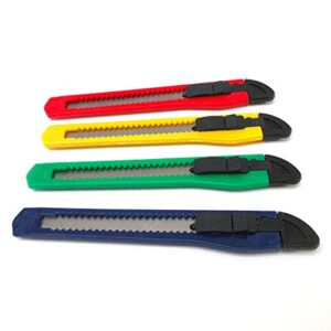 10 Knife Utility Box Cutter Plastic Retractable Lock Razor Sharp Blade Tool Sets