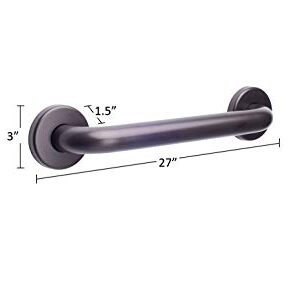 CSI Bathware BAR-SB24-TW-125-OB Straight Grab Bar, 24-inch, Oil Rubbed Bronze