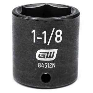 gearwrench 1/2" drive 6 pt. standard impact socket, 1-1/8" - 84512n