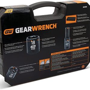 GEARWRENCH 44 Pc. 3/8" Drive 6 Point Standard & Deep Impact SAE/Metric Socket Set - 84916N