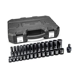 gearwrench 29 pc. 3/8" drive 6 pt. impact socket set, standard & deep, metric - 84925n