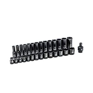 GEARWRENCH 29 Pc. 3/8" Drive 6 Pt. Impact Socket Set, Standard & Deep, Metric - 84925N