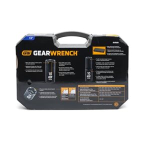 GEARWRENCH 39 Piece 1/2inch Drive 6 Point Impact Socket Set, Standard & Deep, Metric - 84948N