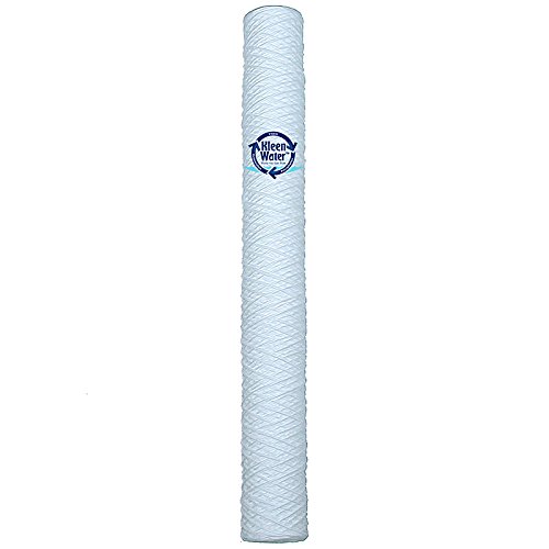 KleenWater String Wound Water Filter Cartridges, 2.5 x 20 Inch, 5 Micron, Made in USA, Pack of 6